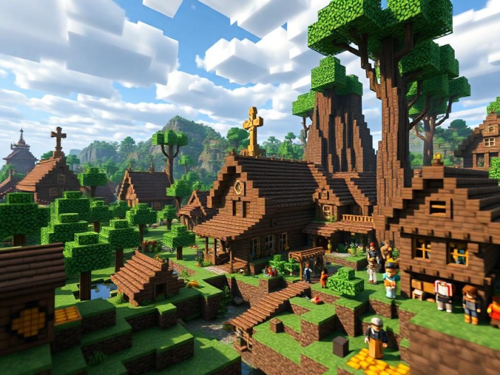 AI Builds Massive Minecraft Village with 1,000 Bots, Implements Tax ...